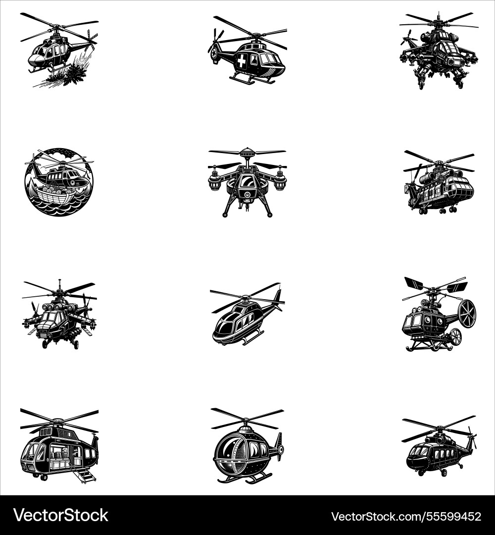 Helicopter svg Royalty Free Vector Image - VectorStock