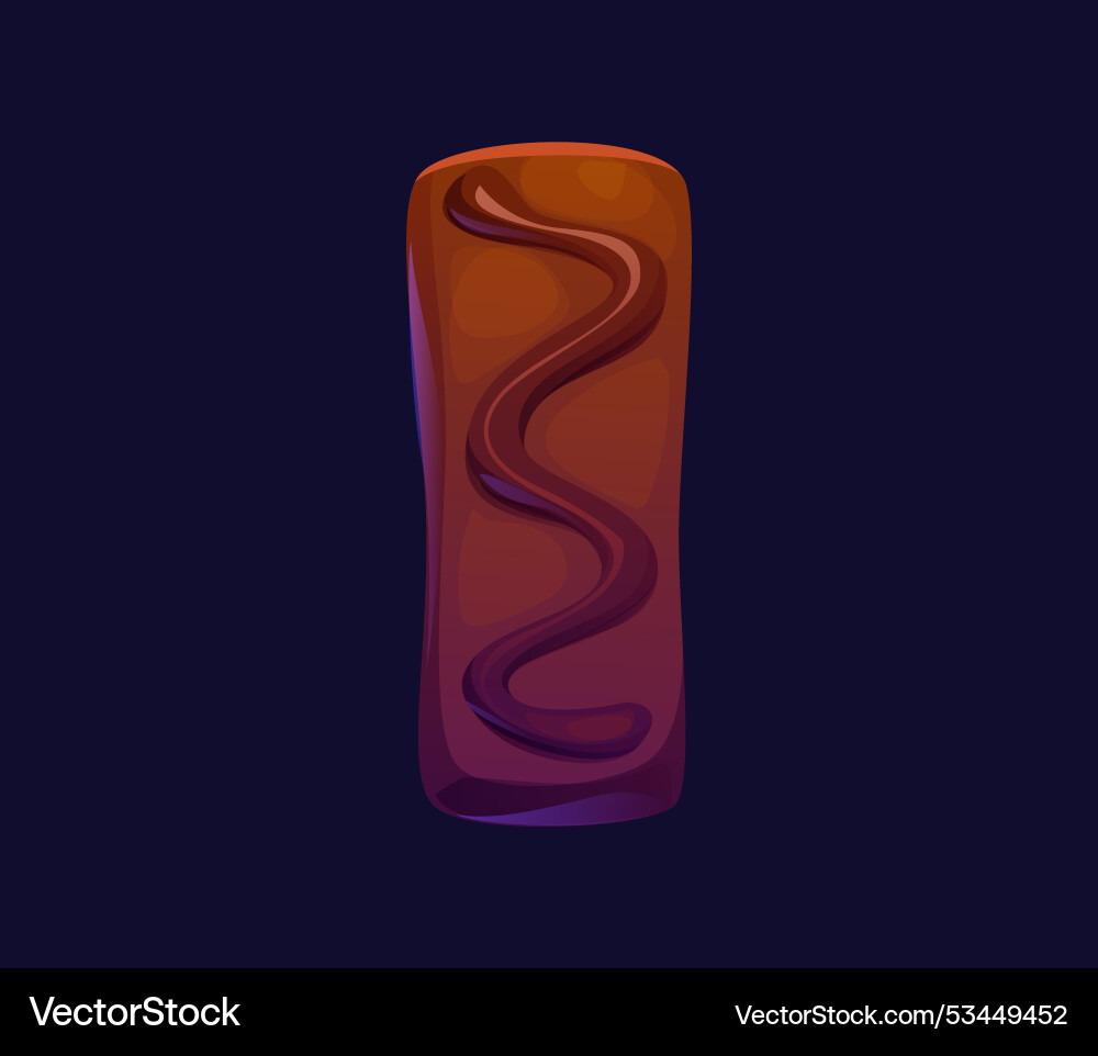 Letter i cartoon chocolate bar candy alphabet Vector Image