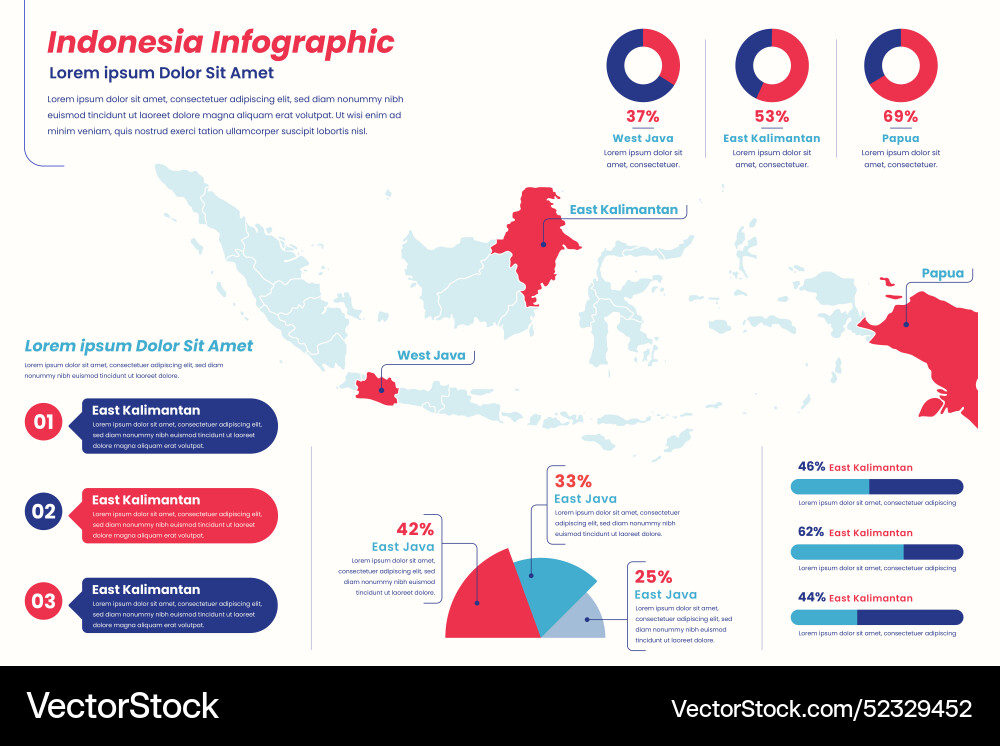 Linear indonesia map Royalty Free Vector Image