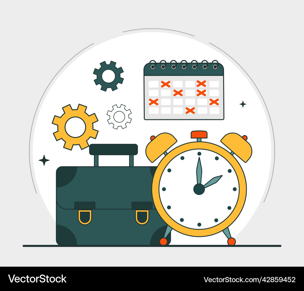Part time concept Royalty Free Vector Image - VectorStock