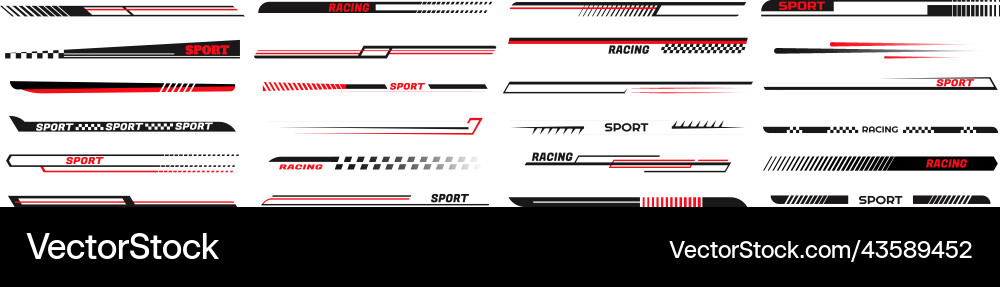 Racing Stripes & Speed Lines Royalty Free Vector Image