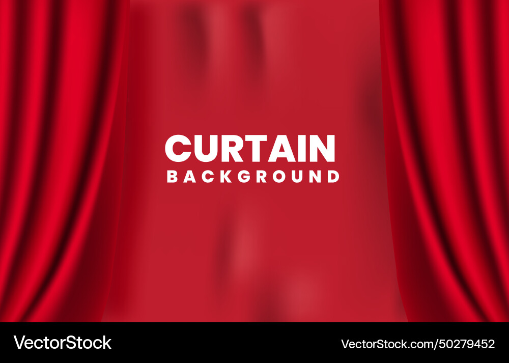 Realistic red curtain graphics Royalty Free Vector Image
