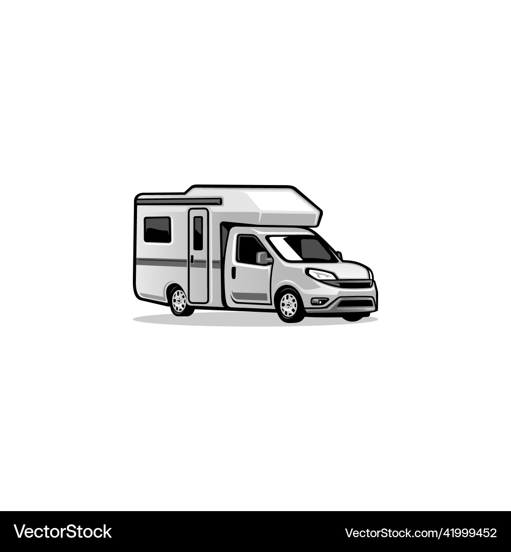 Rv camper van Royalty Free Vector Image - VectorStock