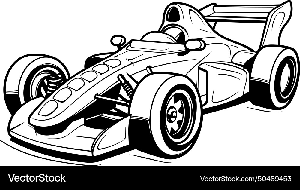 A racing car on white background Royalty Free Vector Image