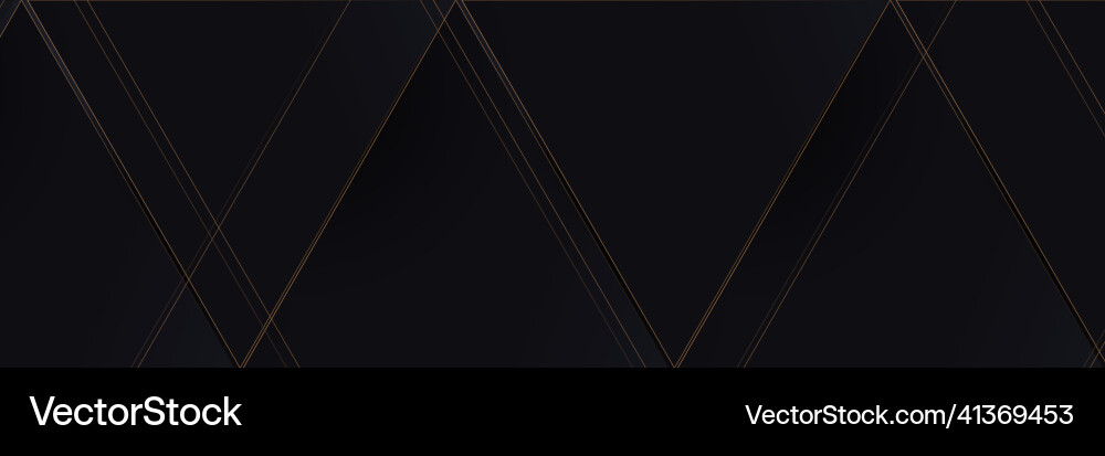 Abstract black and gold triangles shape Royalty Free Vector