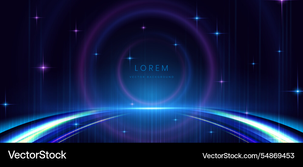 Abstract glownig blue curve ray with lighting – Royalty-Free Vector ...