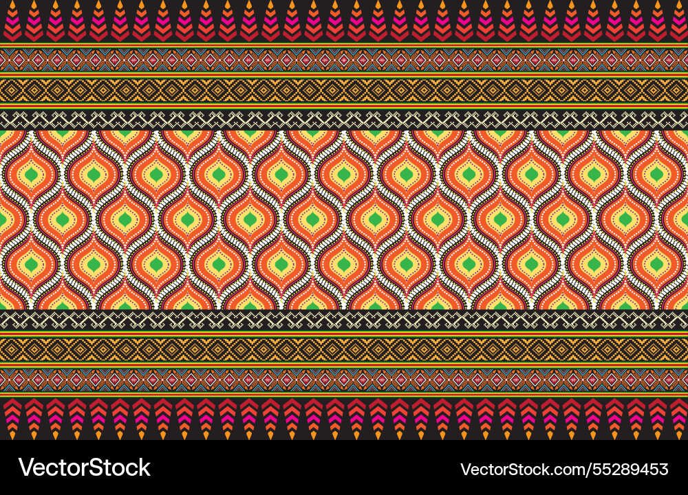 Aztec ethnic background design with a seaml Vector Image