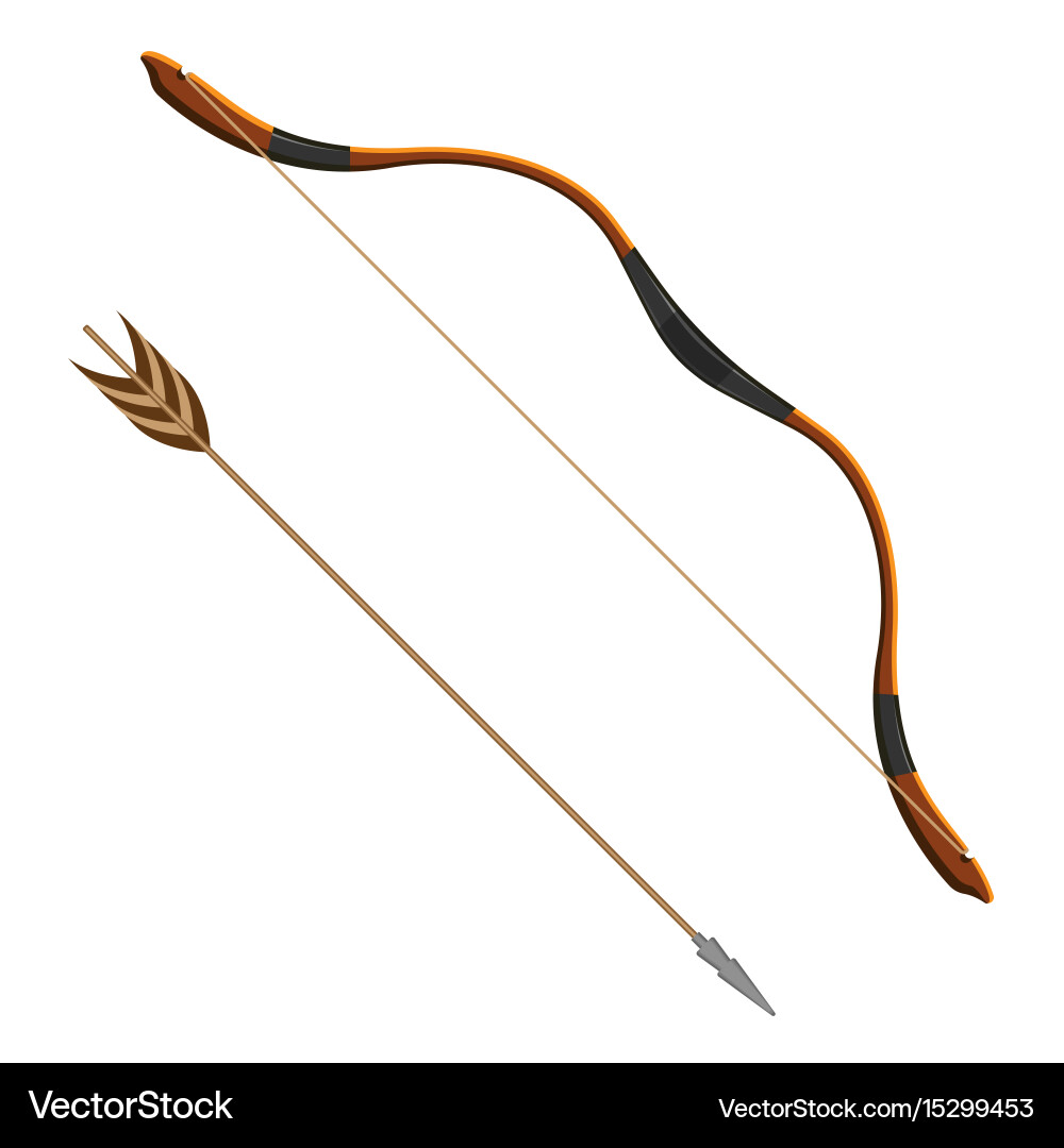 Bow and arrow realistic Royalty Free Vector Image