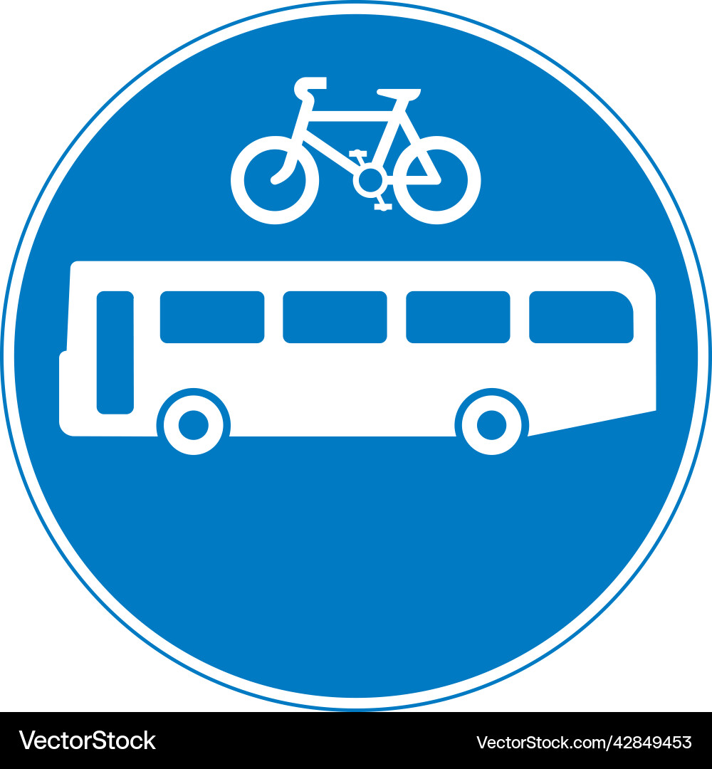 Bus and cycle lane Royalty Free Vector Image - VectorStock