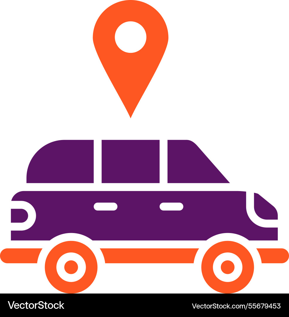 Car service location icon design Royalty Free Vector Image