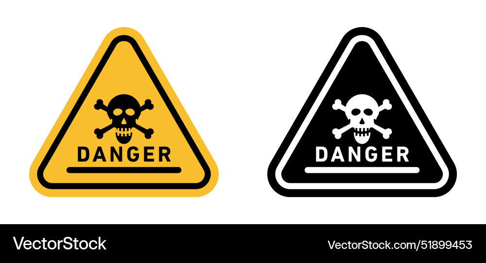 Danger warning indicating general hazard present Vector Image