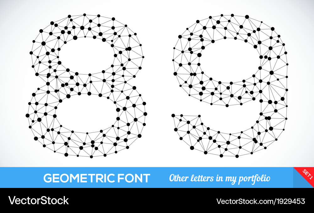 Geometric type font Royalty Free Vector Image - VectorStock