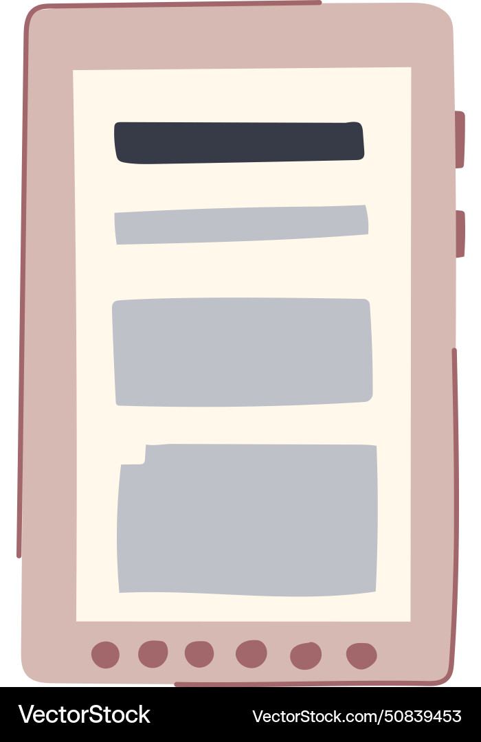 Learn e-reader cartoon Royalty Free Vector Image