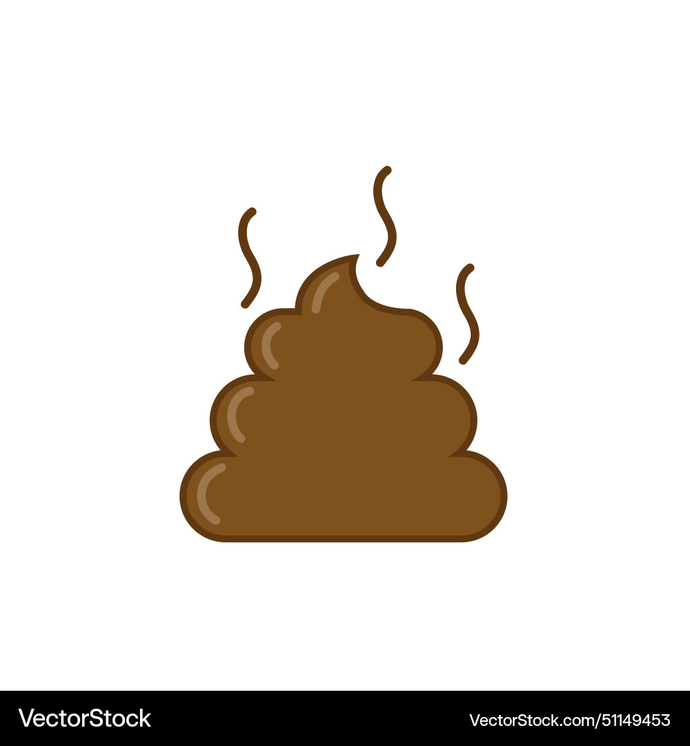 Pet poop line icon dog excrement Royalty Free Vector Image