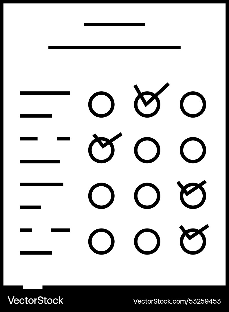 Survey customer testimonial line icon Royalty Free Vector