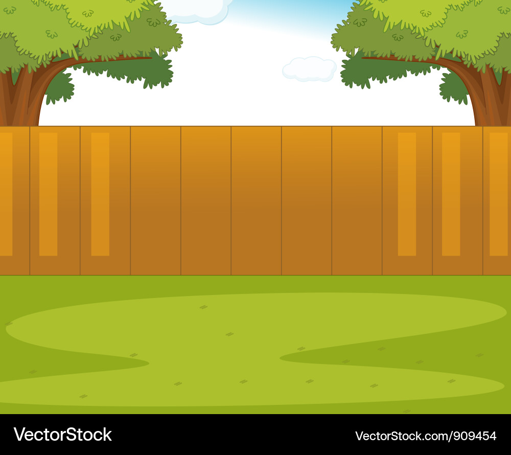 Back yard Royalty Free Vector Image - VectorStock