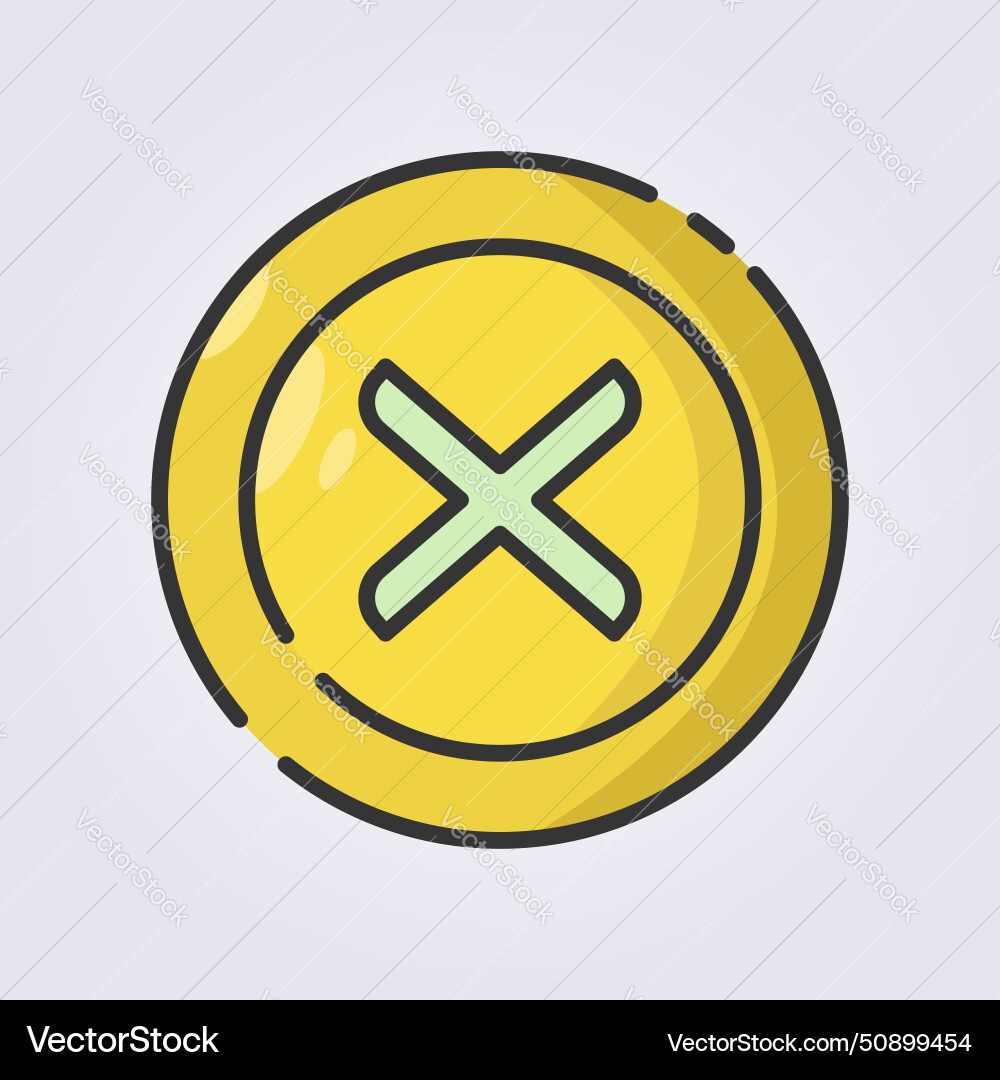 Colored outline payment failed icon logo design Vector Image