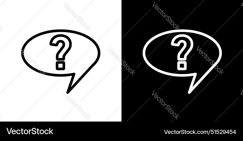 Comment question icon set faq symbol Royalty Free Vector