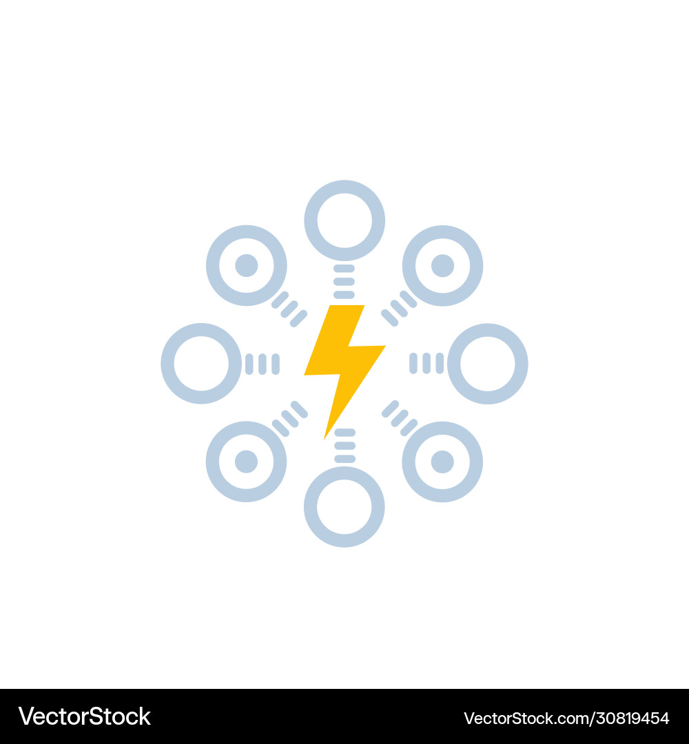 Electric power distribution icon Royalty Free Vector Image