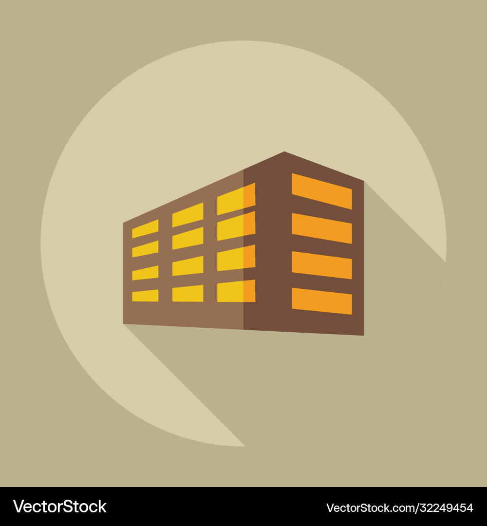 Flat modern design with shadow icons building Vector Image