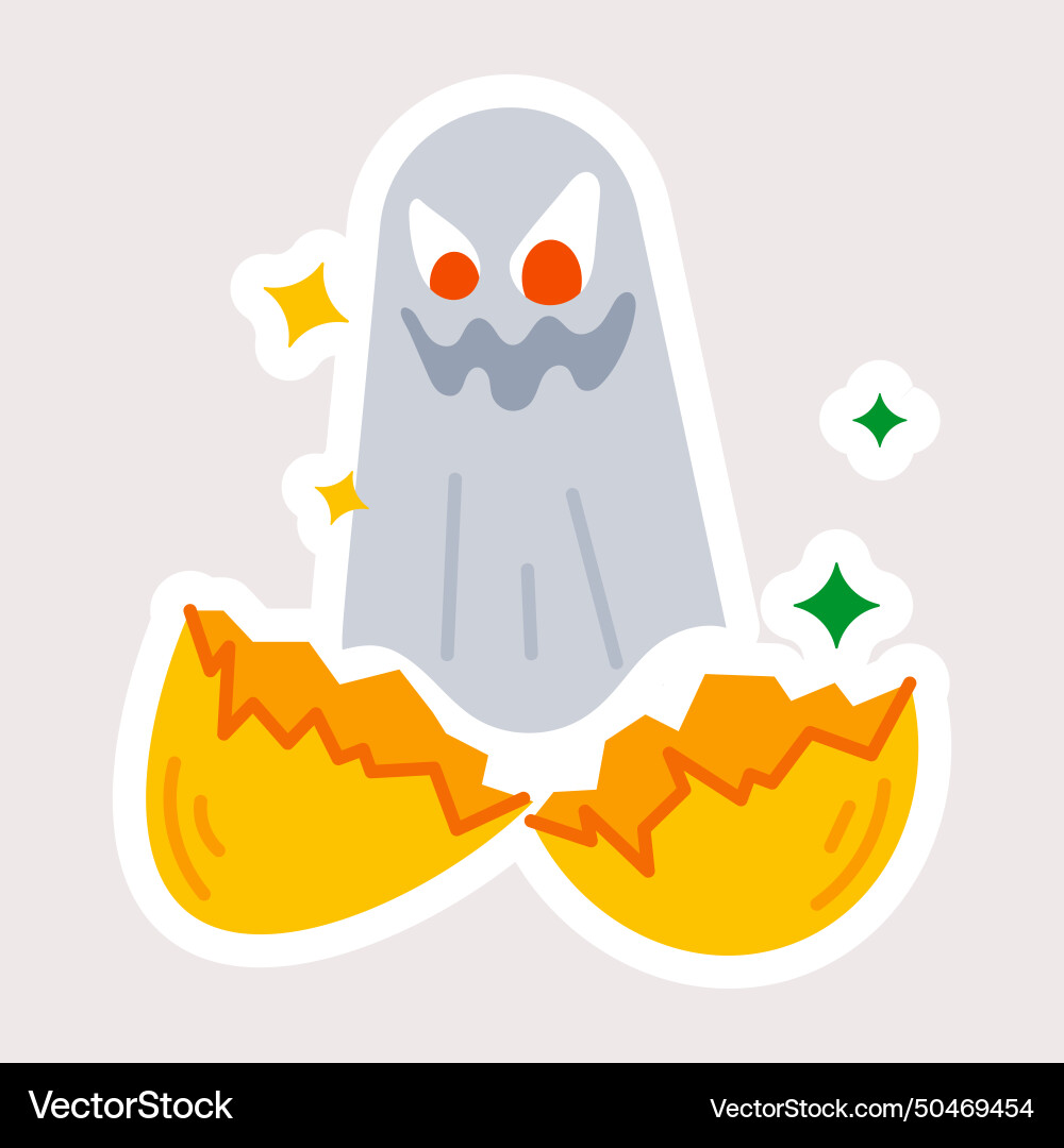 Scary ghost Royalty Free Vector Image - VectorStock