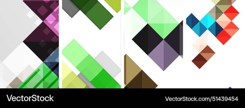 Square abstract poster set Royalty Free Vector Image