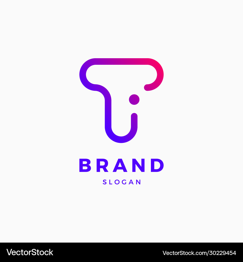 T i letter logo design template Royalty Free Vector Image
