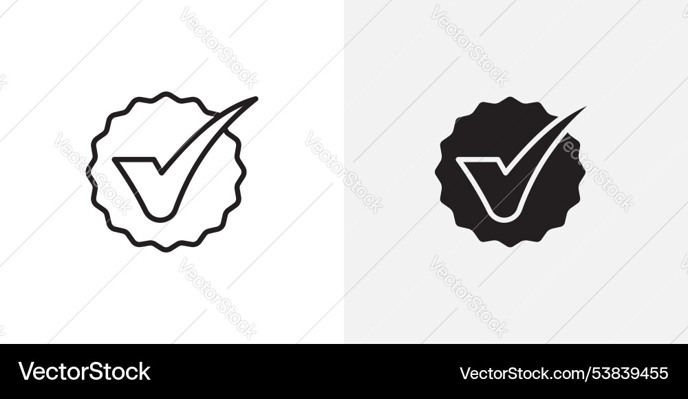 Check mark icon set Royalty Free Vector Image - VectorStock