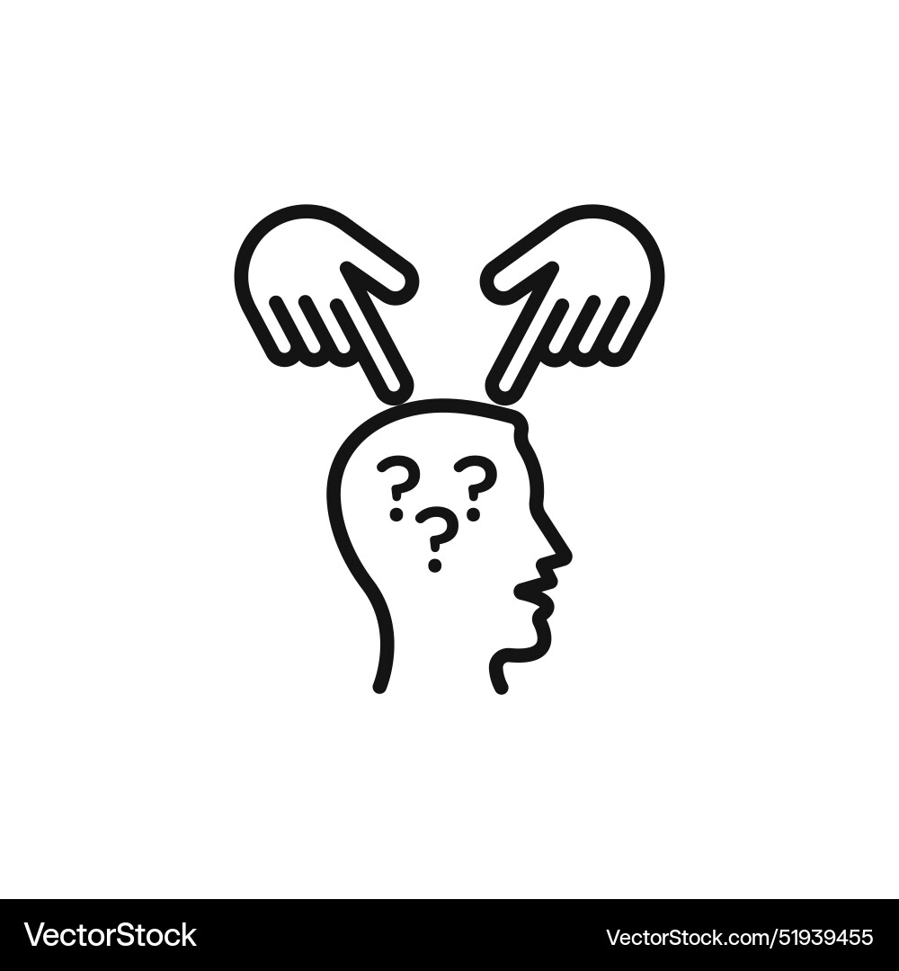 Criticism icon logo sign outline Royalty Free Vector Image