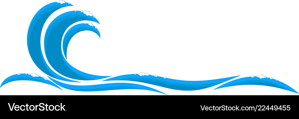 Dynamic Blue Wave Logo Royalty Free Vector Image