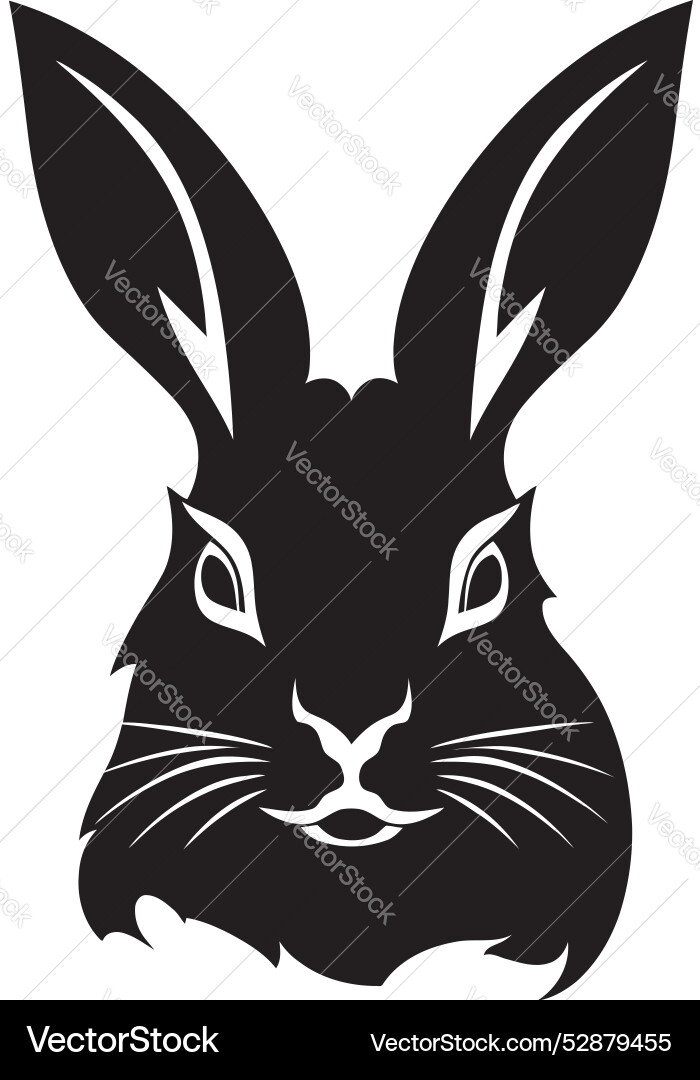 Sleek rabbit symbolic crest black raccoon Vector Image