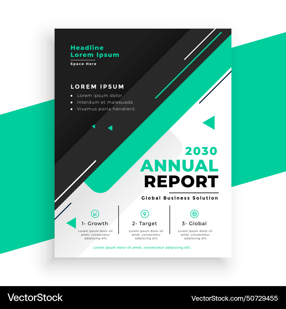 Stylish professional annual report brochure Vector Image