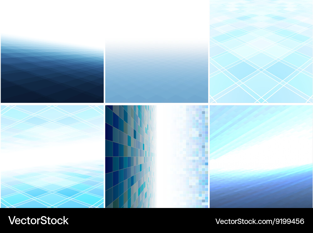Abstract Blue Perspective Backgrounds Royalty Free Vector