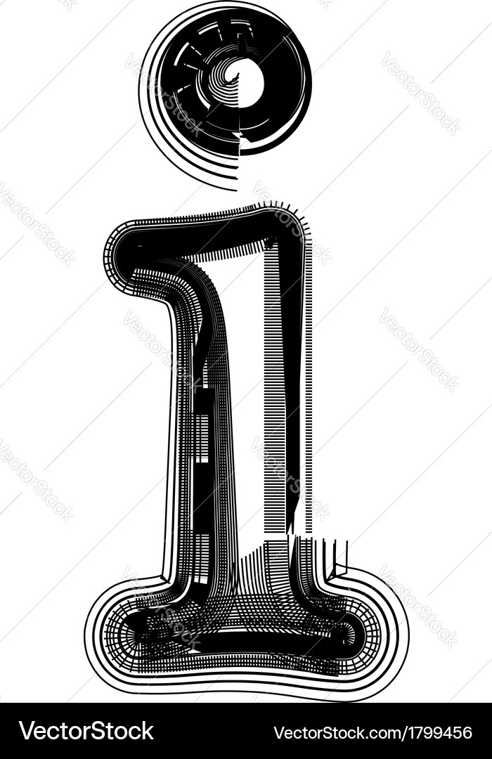 Abstract Letter I Shape Royalty Free Vector Image