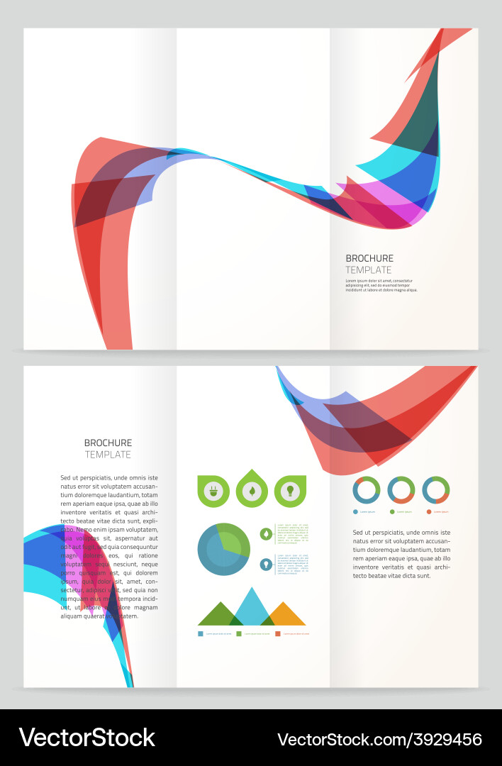 Abstract wave brochure template Royalty Free Vector Image