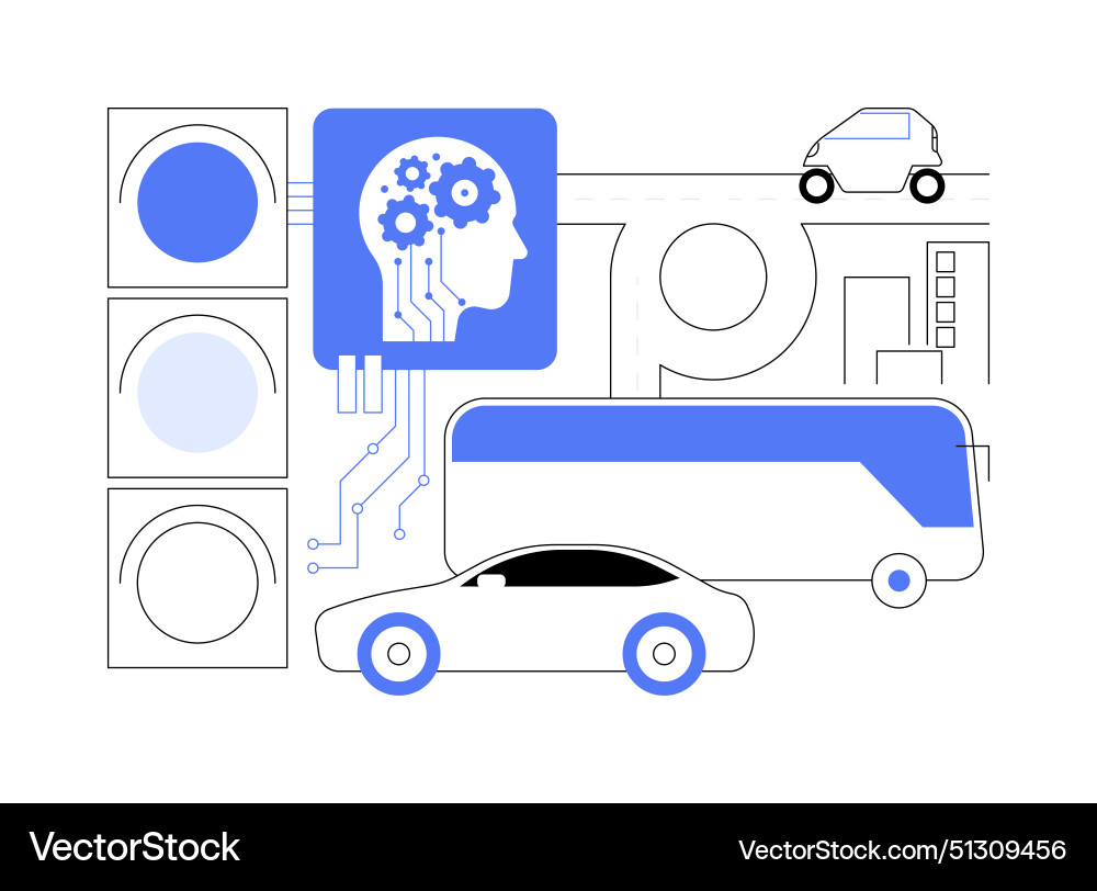 Ai-analyzed traffic management abstract concept Vector Image