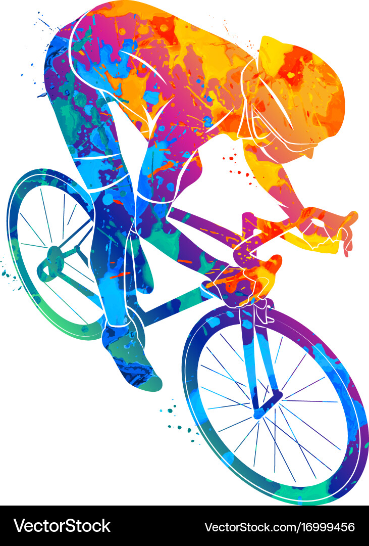 Athlete bike cyclist Royalty Free Vector Image