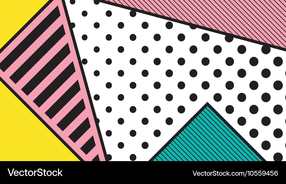 Schwarz-Weiß-Pop-Art geometrisches Muster Vektorbild