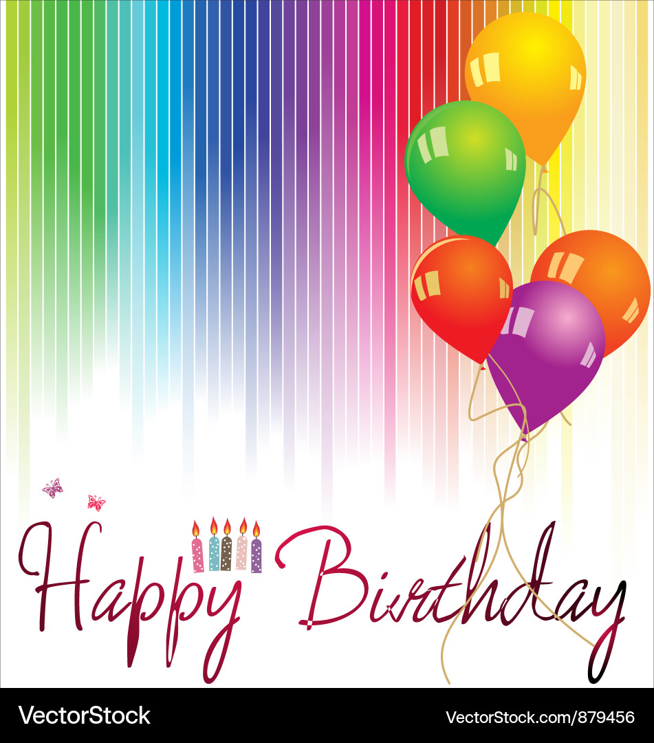 Colorful Birthday Background Royalty Free Vector Image