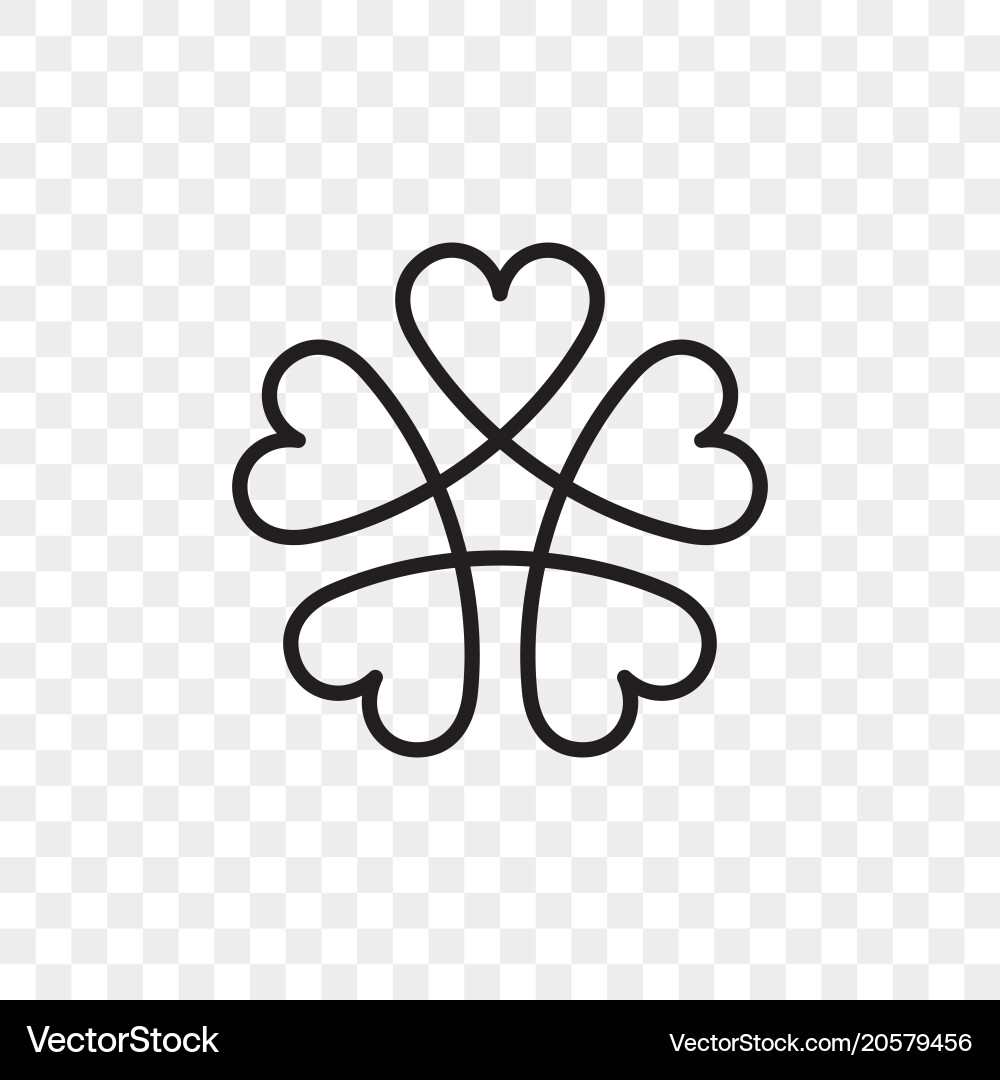 Heart Flower Logo Icon Royalty Free Vector Image
