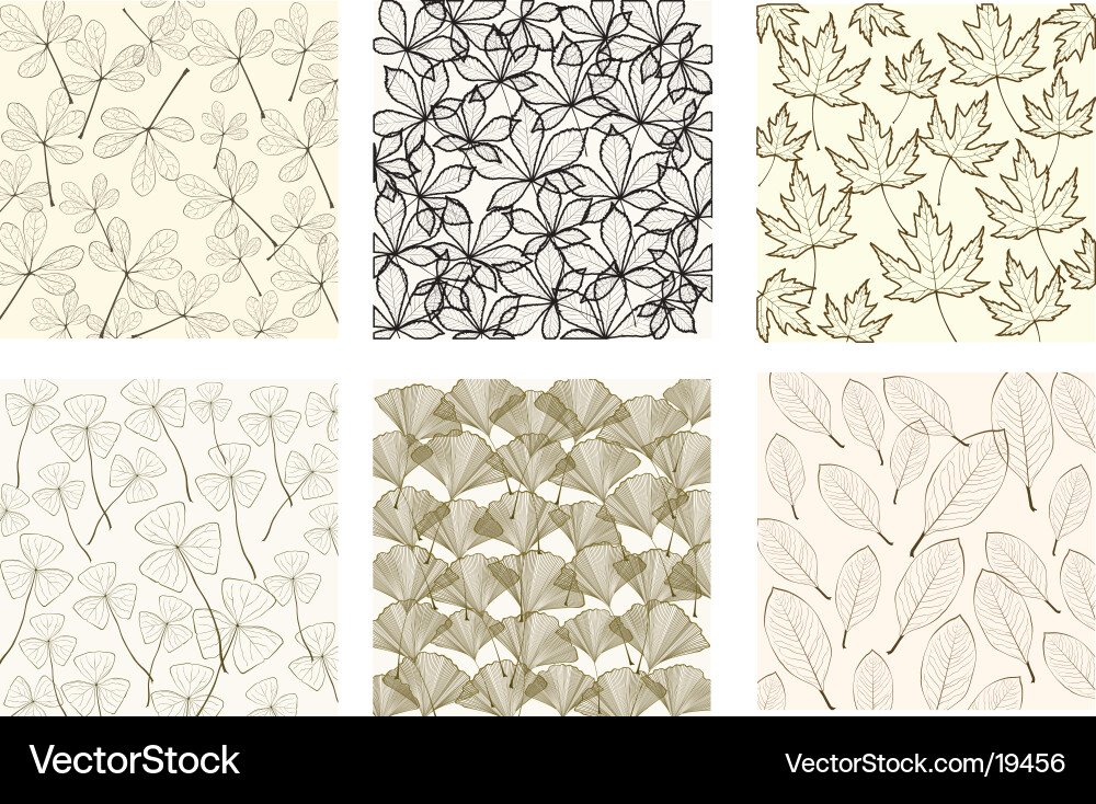 Leaf patterns Royalty Free Vector Image - VectorStock