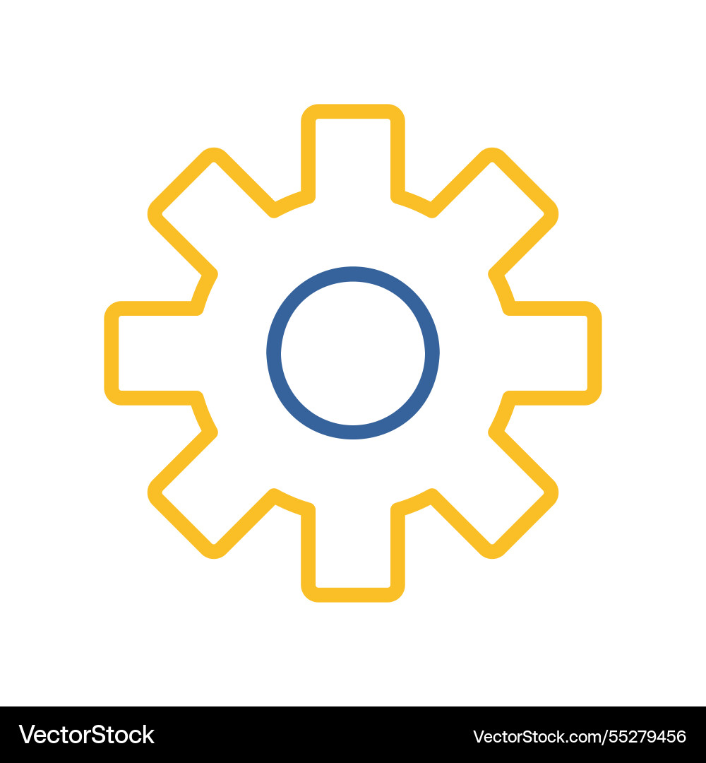 Settings icon with additional gears symbol Vector Image