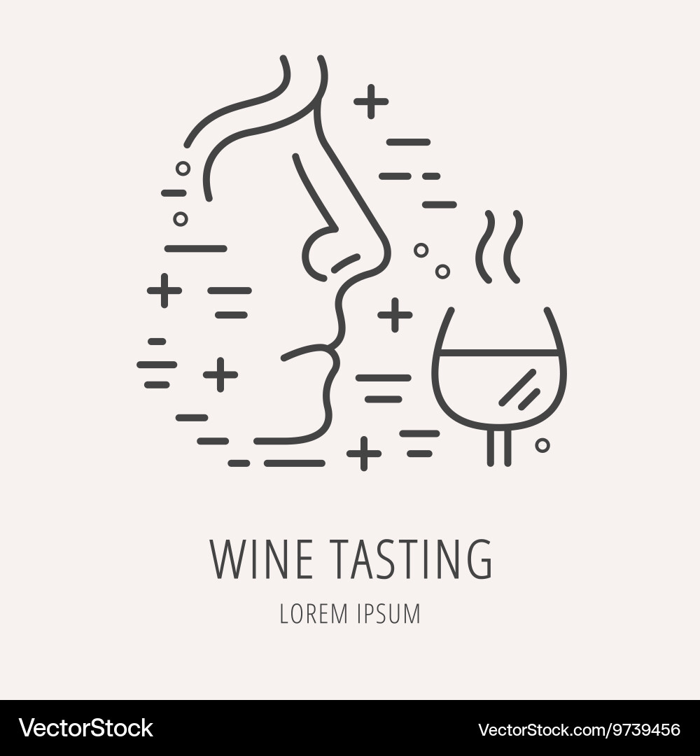 Simple logo template wine Royalty Free Vector Image