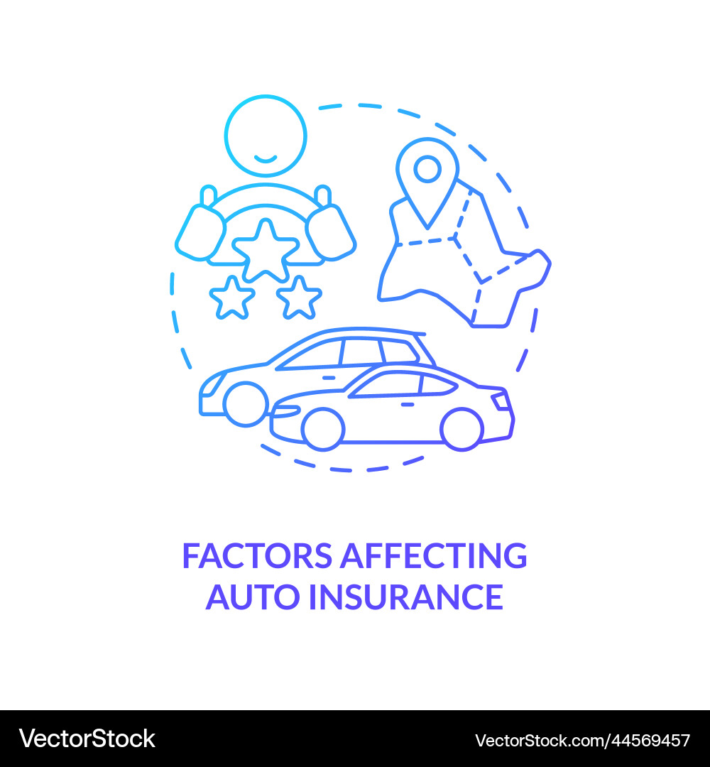 Auto Insurance Factors - Concept Icon Royalty Free Vector