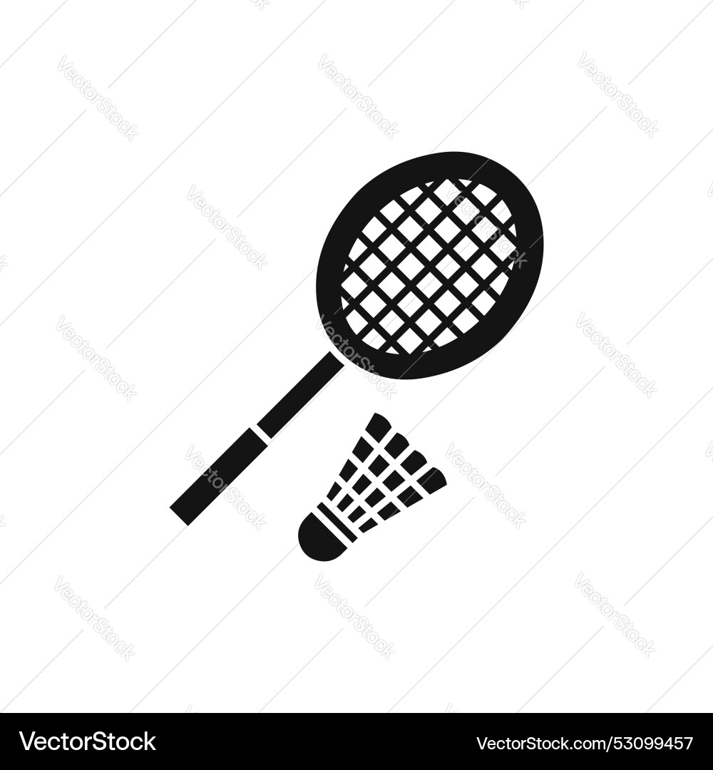 Badminton icon isolated on white background Vector Image
