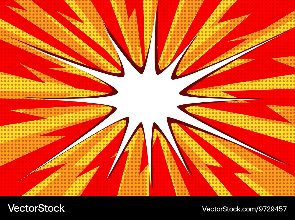 Comic book explosion bubble pop art Royalty Free Vector