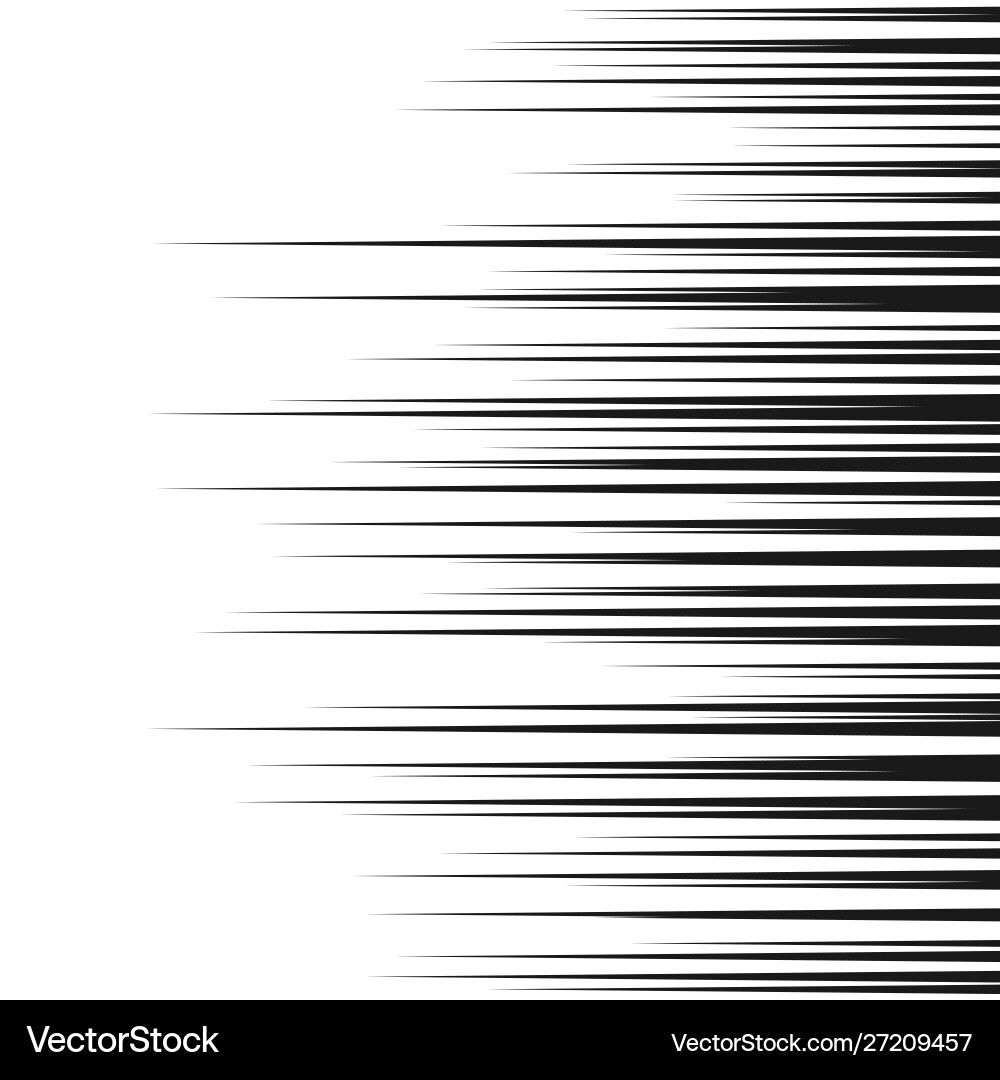 Comic horizontal speed lines background manga Vector Image