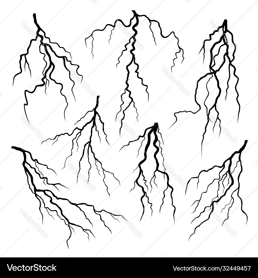 Dramatic Lightning Storm Royalty Free Vector Image
