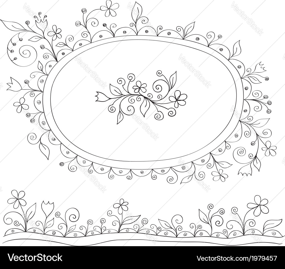 Floral Border Elements Royalty Free Vector Image