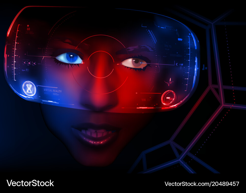 Virtual reality 3d Royalty Free Vector Image - VectorStock